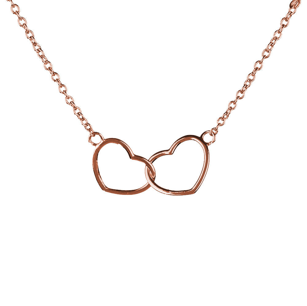Kismet Two Heart Necklace | www.sparklingjewellery.com