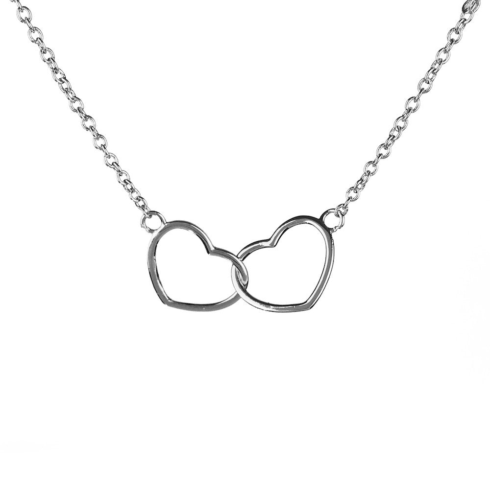 Kismet Two Heart Necklace | www.sparklingjewellery.com